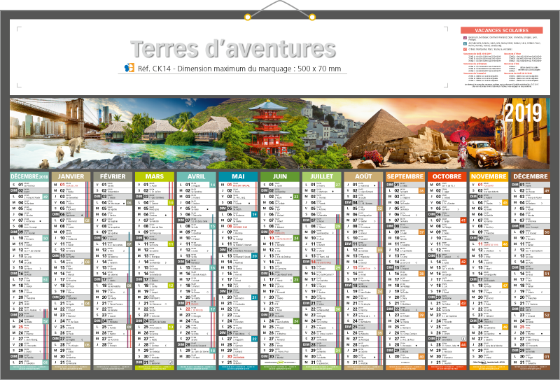 Calendriers bancaires - Imprimerie Centrale